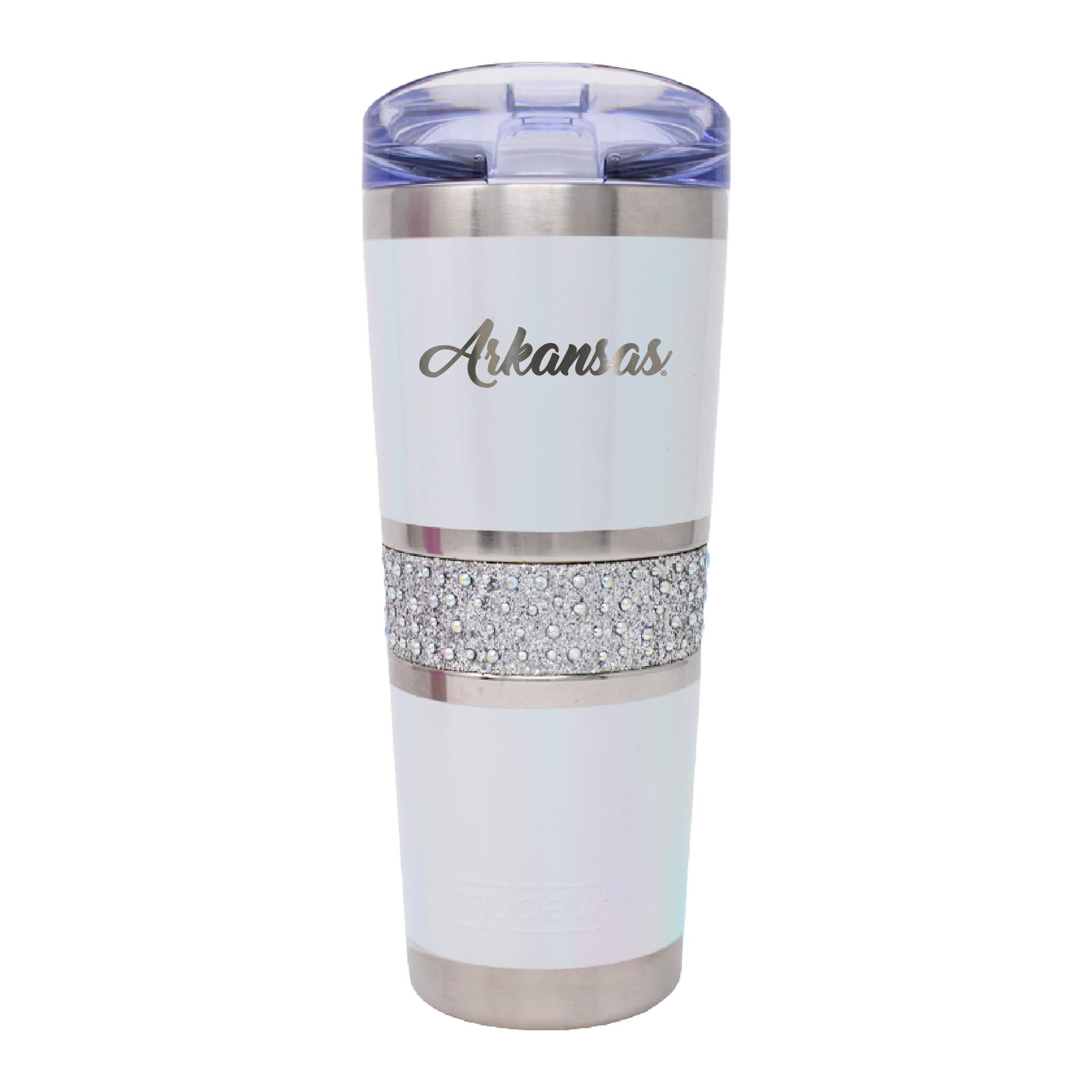 White Arkansas Razorbacks 20oz. MyBevi Rhinestone Hollywood Tumbler ...