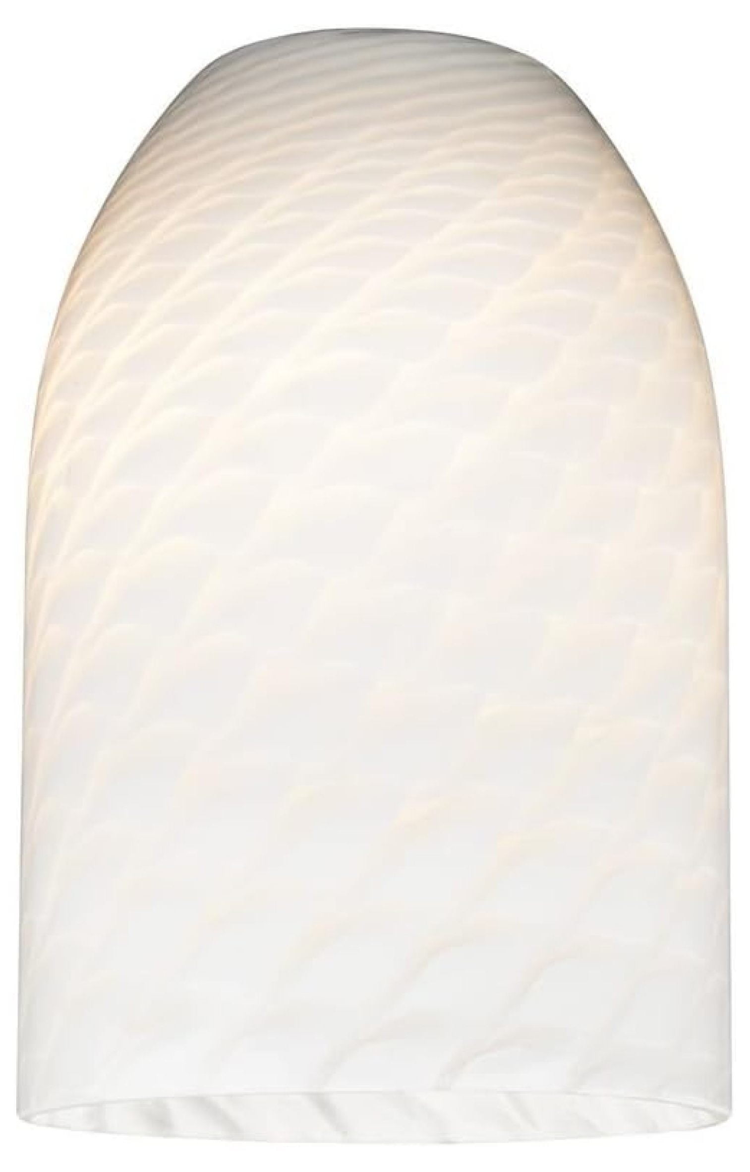 White Art Glass Shade - Lipless with 1-5/8-Inch Fitter Opening ...