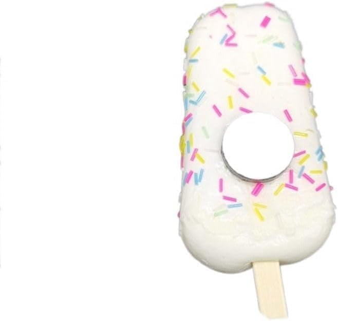 White Artificial Ice Cream Realistic Simulation Food Popsicle Model ...