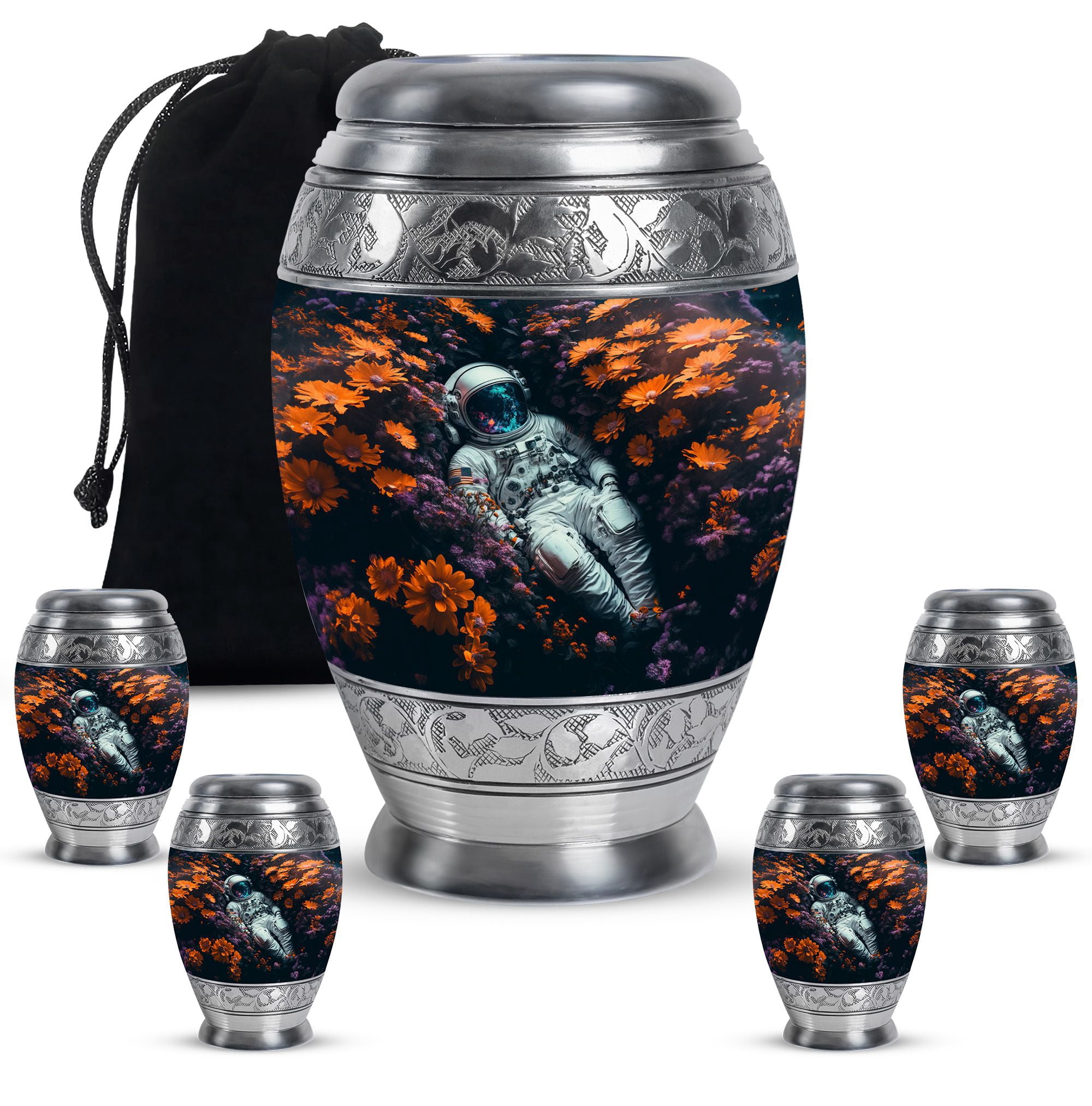 White Astronaut Handmade Large Urns For Human Ashes Adult Man ...