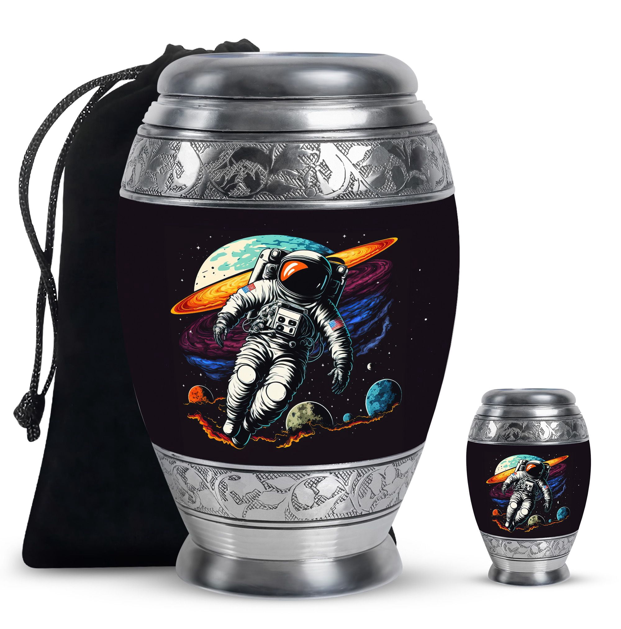 White Astronaut Memorial Mini Urns For Human Ashes Adult Female - Large ...