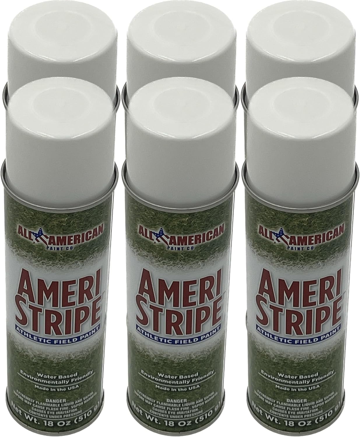 White Athletic Field Marking Spray Paint - SIX-Pack (6 Cans) 18 oz of ...