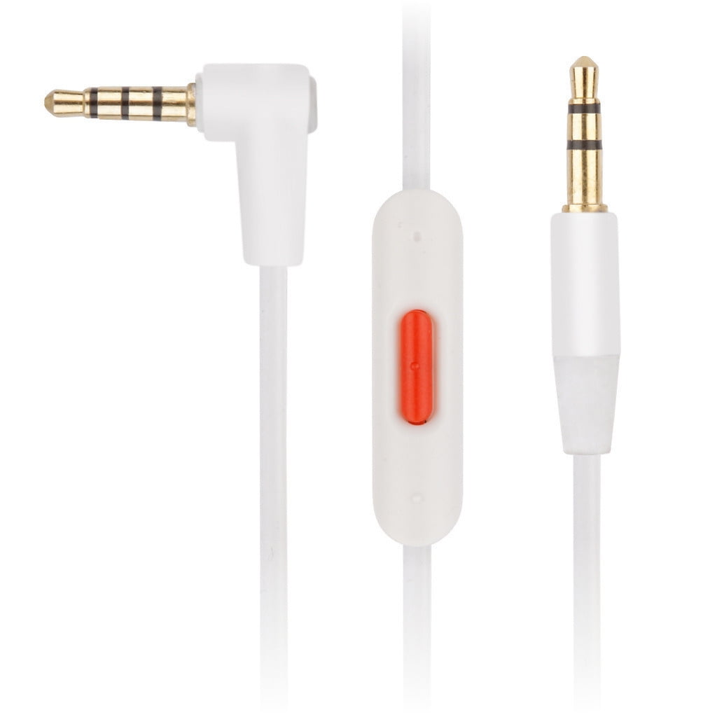 White Audio Cable for Apple Beats Solo 2.0 Headphones w Microphone Aux ...