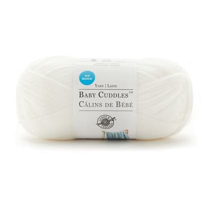 White Baby Cuddles Yarn by Loops & Threads – Light Weight Yarn for ...
