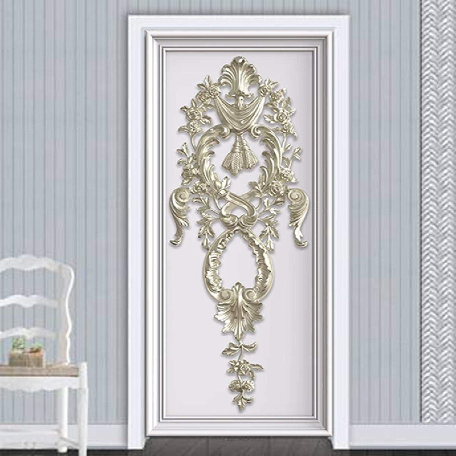 White Background Door Stickers Embossed Visual Stereo PVC Self-adhesive ...