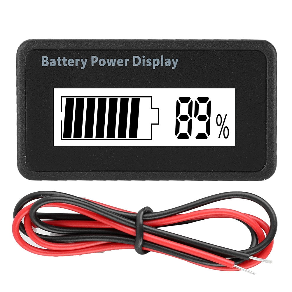 White Backlit GY-6H Battery Power Display 12-48V Universal Battery ...