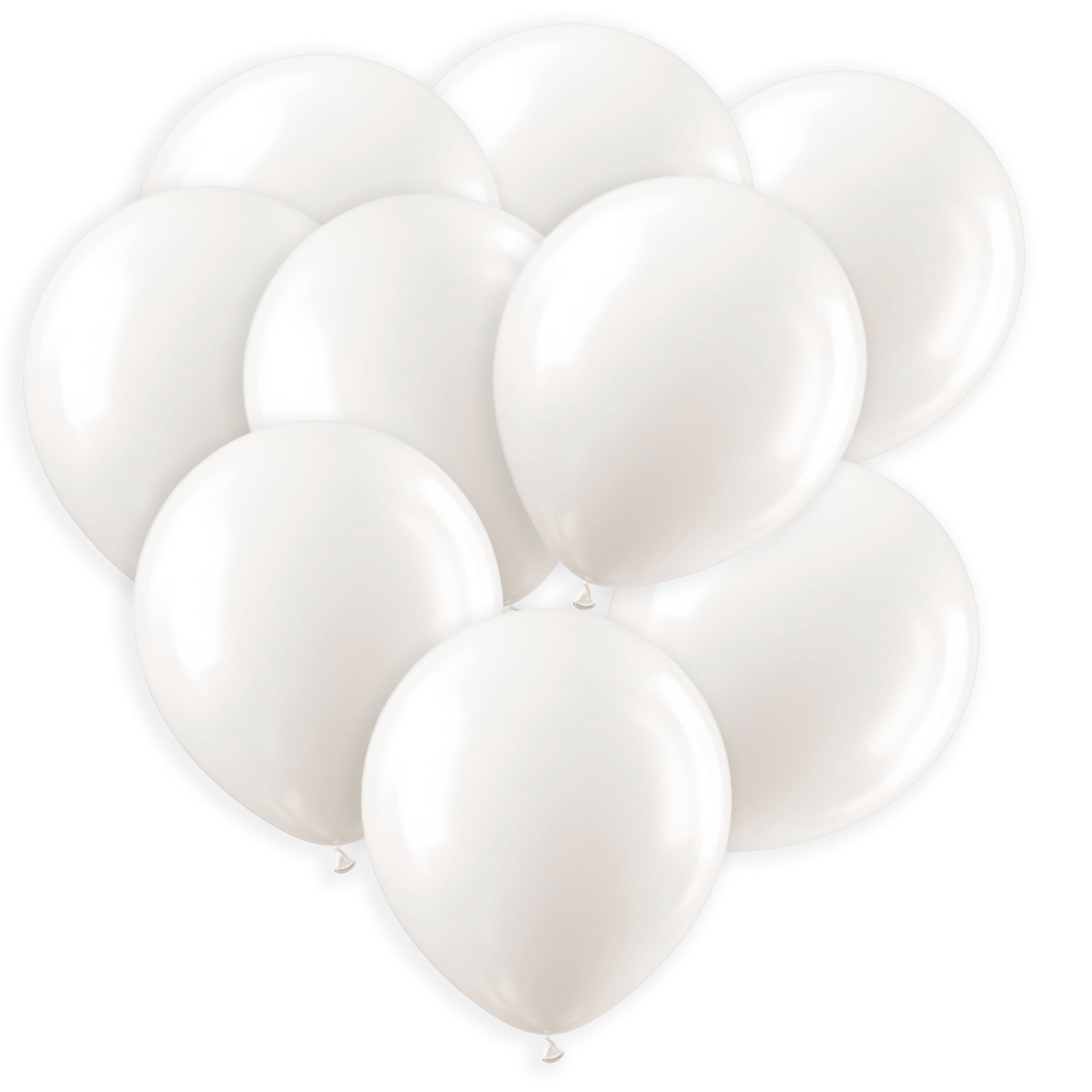 White Balloons 100 Pack, 12 Inch White Latex Balloons (with Ribbon ...