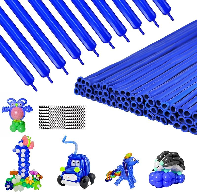 White Balloons 260Q Long Balloons 100PCS White Modeling Long Magic ...