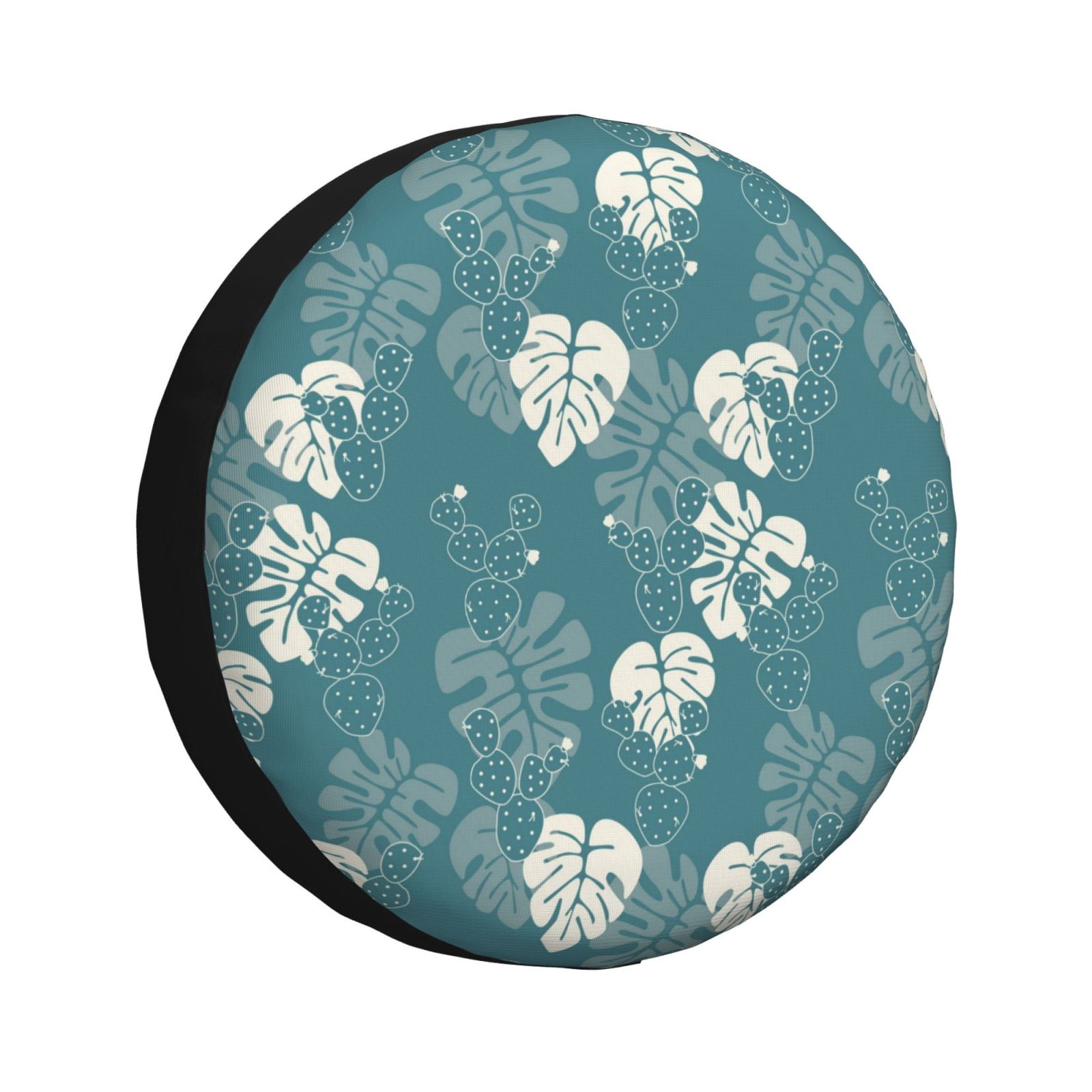 White Banana leaves Spare Tire Cover for Trailer Camper RV Truck SUV 15 ...