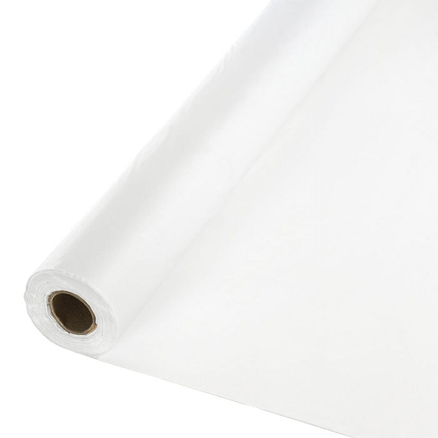 White Banquet Plastic Table Roll 100 ft x 40 inch - Walmart.com