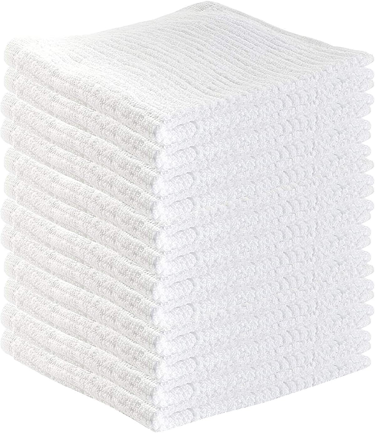 White Bar Towels - Bar Mop Cleaning Kitchen Towels (3 Pack, 16" X 19 ...