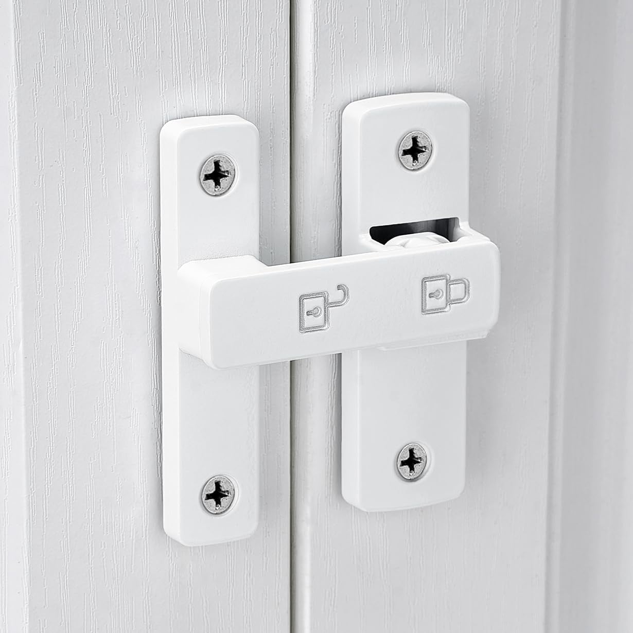 White Barn Door Latches,180 Degree Gate Lock,Flip Gate Latches Hardware ...