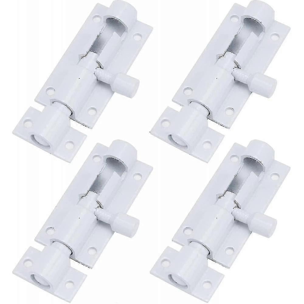 White Barrel Bolt Lock Aluminum Alloy Slide Bolt Latch 2 Inch Door ...