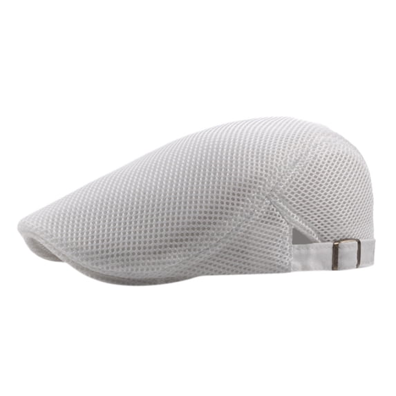 White Baseball Caps Men Breathable Mesh Summer Hat Newsboy Beret Ivy ...