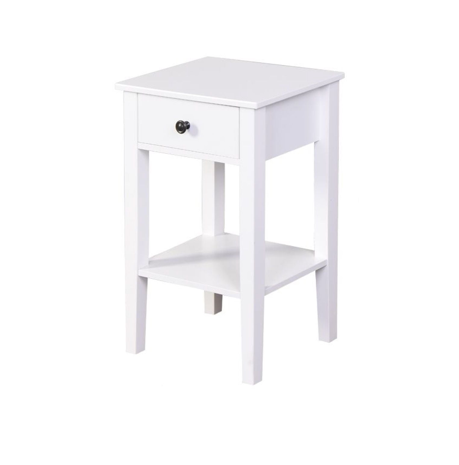 White Bathroom Floor-standing Storage Table with a Drawer - Walmart.com