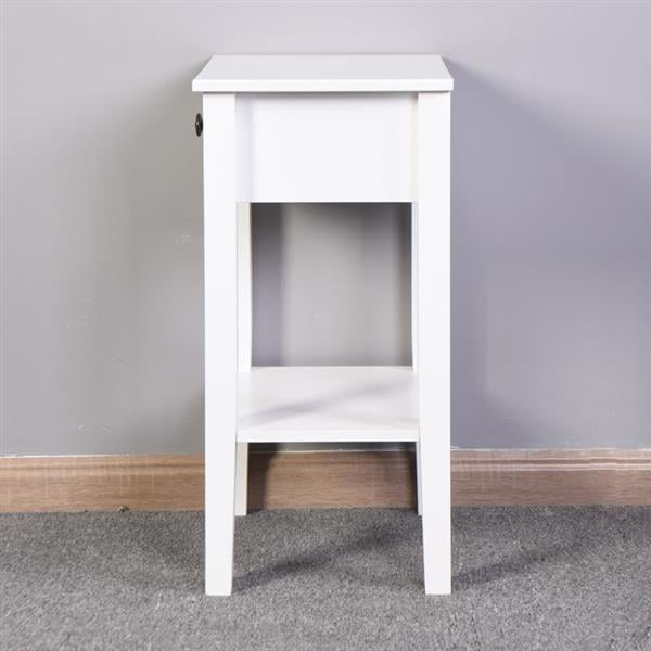 White Bathroom Floor-standing Storage Table with a Drawer - Walmart.com