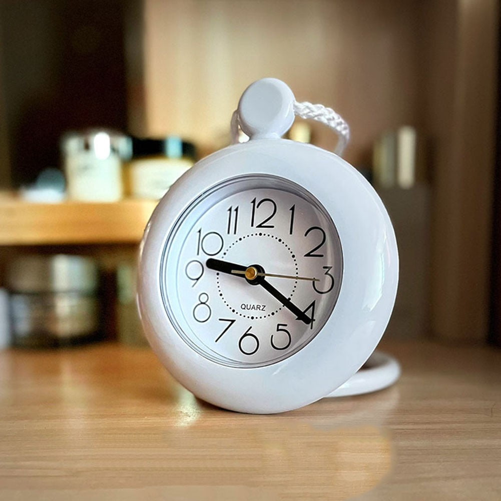 White Bathroom Shower Rope Clock with a Clear Easy to Read Clock face ...