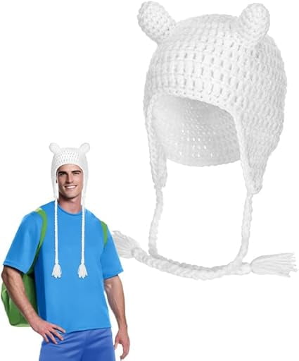 White Bear Hat Adult Anime Character Hat Human Explorer Cap Adventuring ...