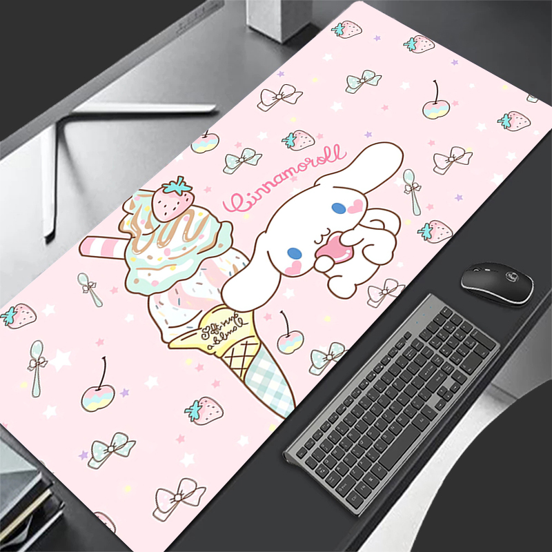 White Bear Mouse Pad Laptop Kawaii Sanrio Cinnamoroll Mousepad XXL ...