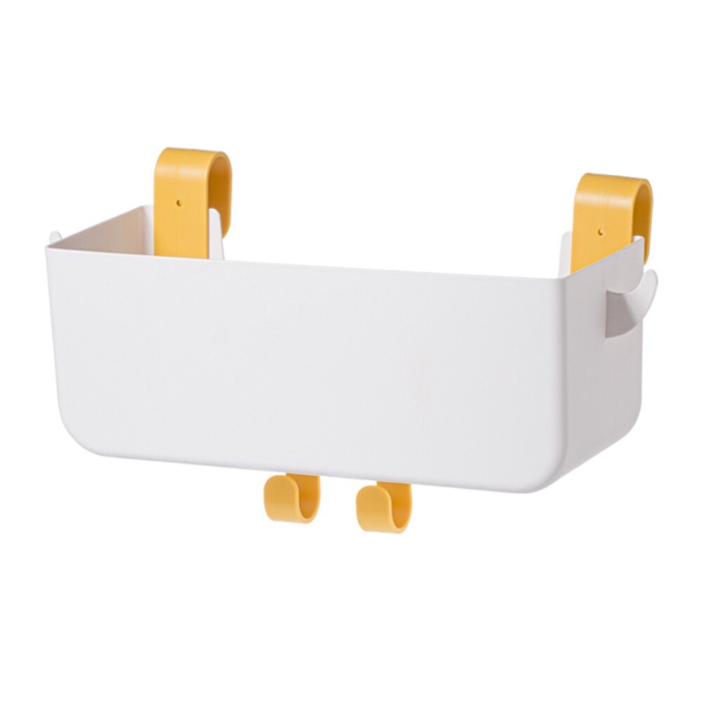 White Bed Organizer Plastic Bedside Storage Hanging Basket Bed Table ...