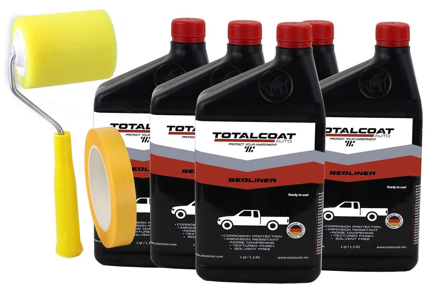 White Bedliner; Roll On Bed Liner; Low Odor, Water-Based Formula, No ...