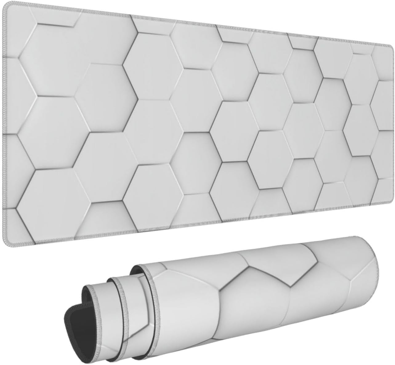 White Beehive Honeycomb Funny Cool Large Gaming Mouse Pad, Extended Big ...