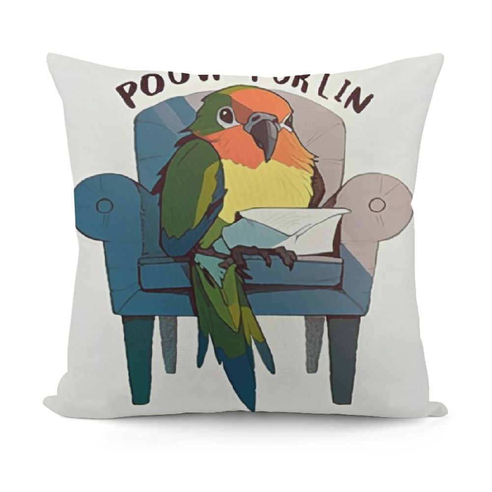White Belly Caique I will poop on everything you love Throw Pillow ...