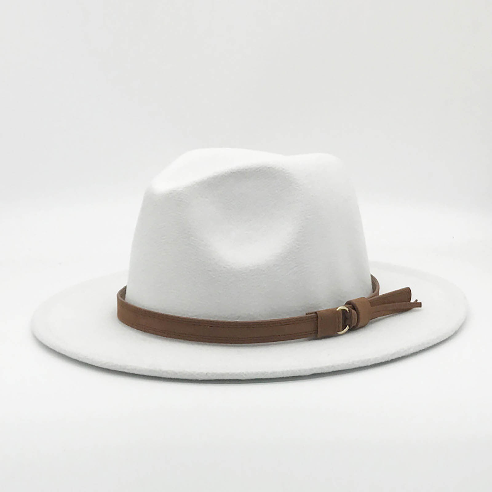 White Berets Windfall Men & Women Vintage Wide Brim Fedora Hat with ...