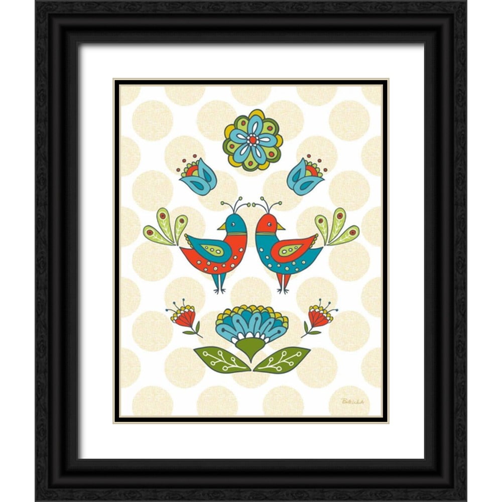 White, Betz 12x14 Black Ornate Wood Framed with Double Matting Museum ...