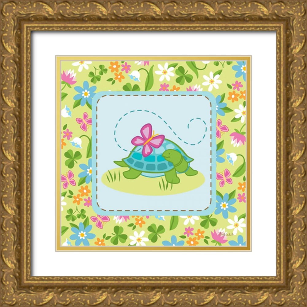 White, Betz 26x26 Gold Ornate Wood Framed with Double Matting Museum ...