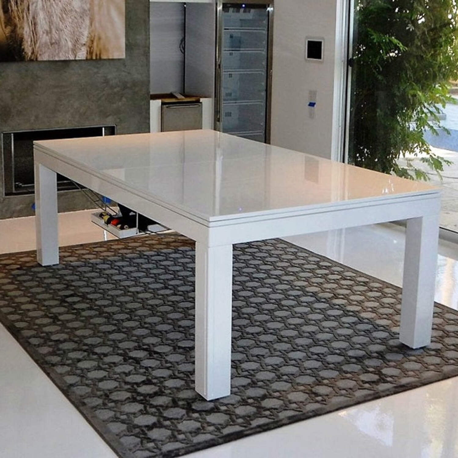 White Billiards Alpha Modern Slate Pool Table - Walmart.com