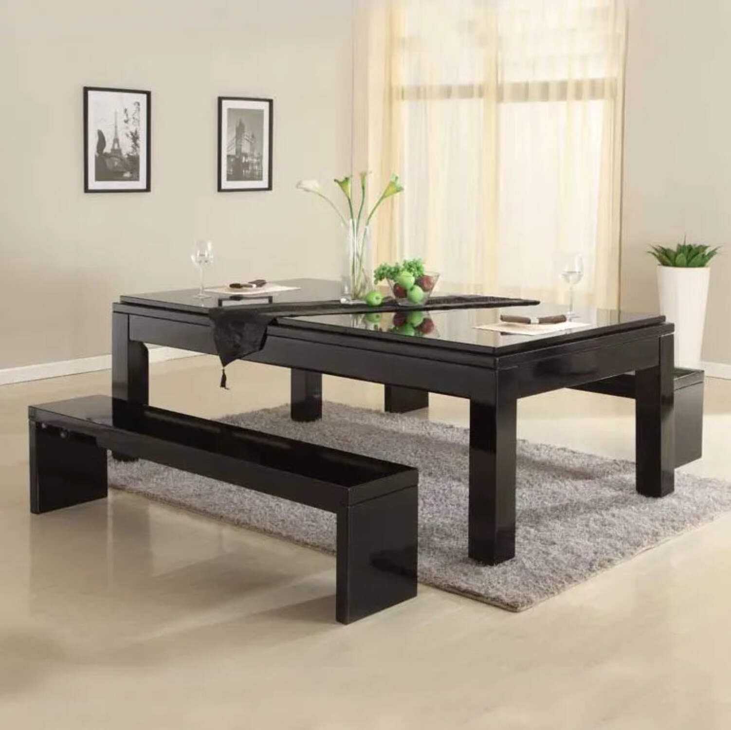 White Billiards Alpha Modern Slate Pool Table - Walmart.com