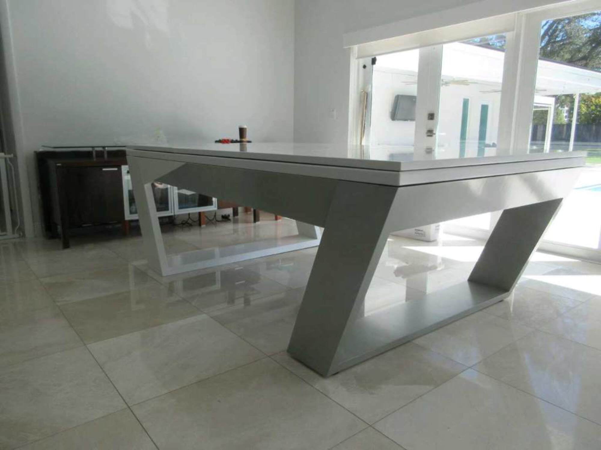 White Billiards Valenti Modern Slate Pool Table - Walmart.com