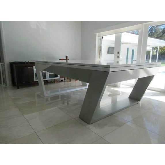 White Billiards Valenti Modern Slate Pool Table - Walmart.com