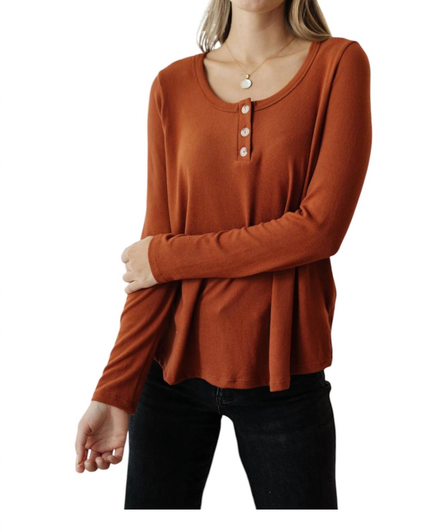 White Birch Feeling Better Scoop Neck Top - Walmart.com