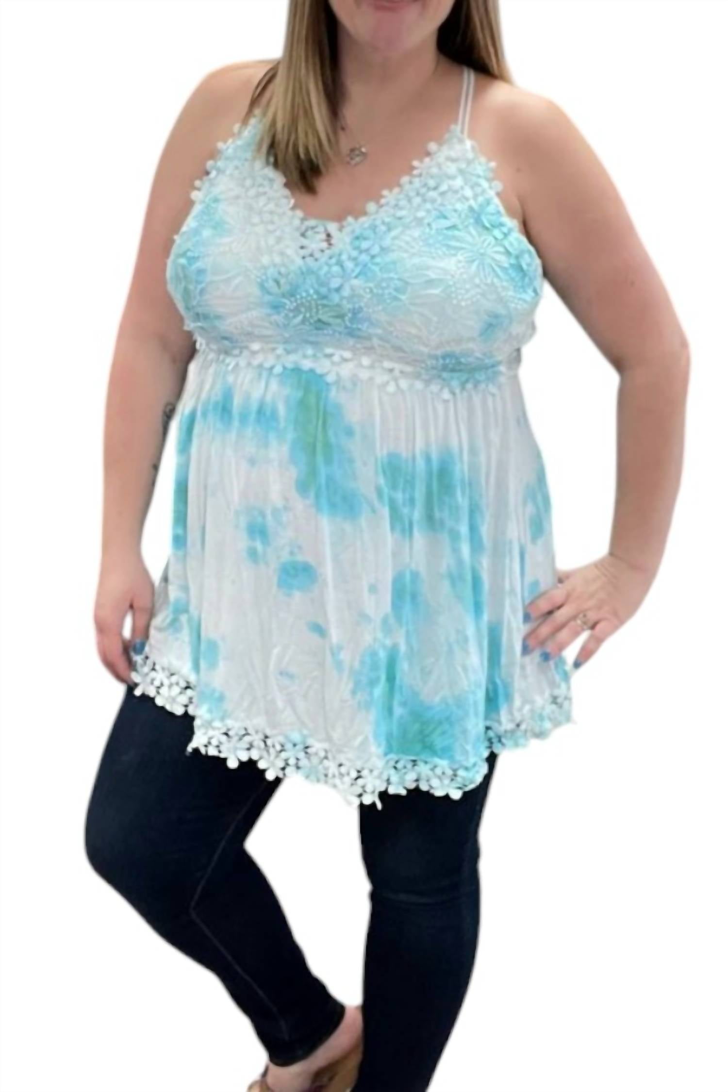 White Birch Lace Crochet Cloud Cami Top - Walmart.com