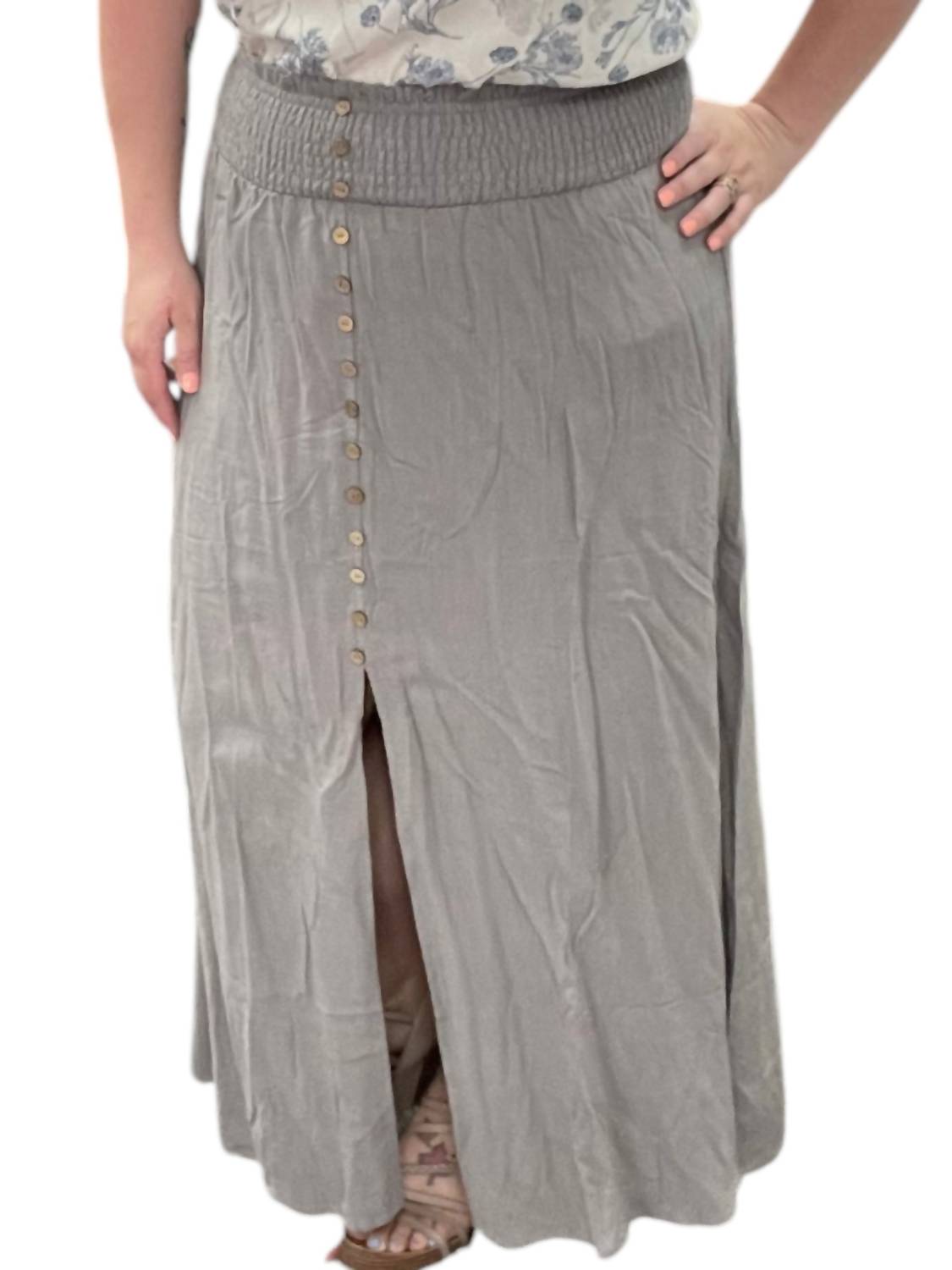 White Birch Smock Front Skirt - Walmart.com