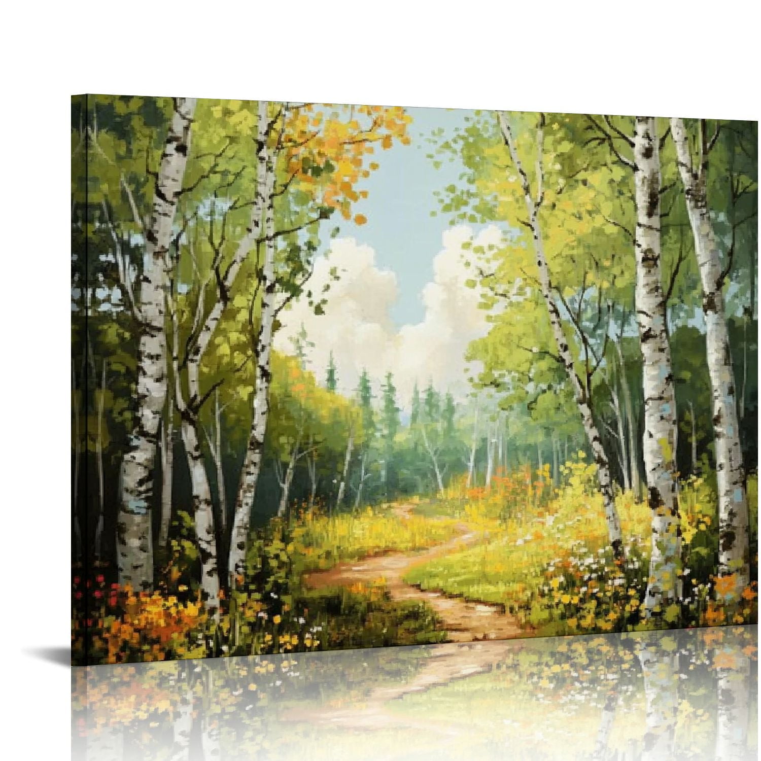 White Birch Tree Wall Art Forest Pictures Nature Scenery Wall Decor ...