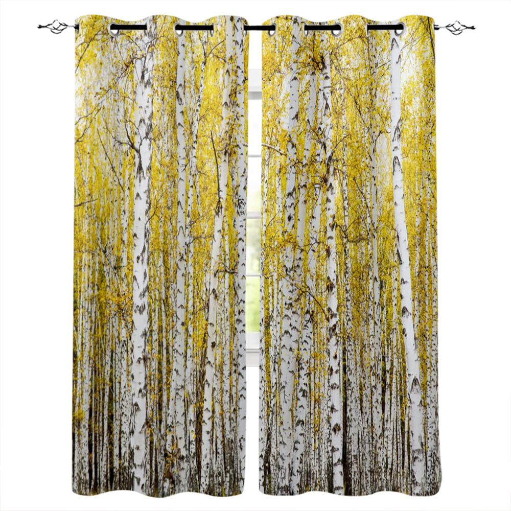 White Birch Window Curtains Living Room Curtain Home Decor - Walmart.com