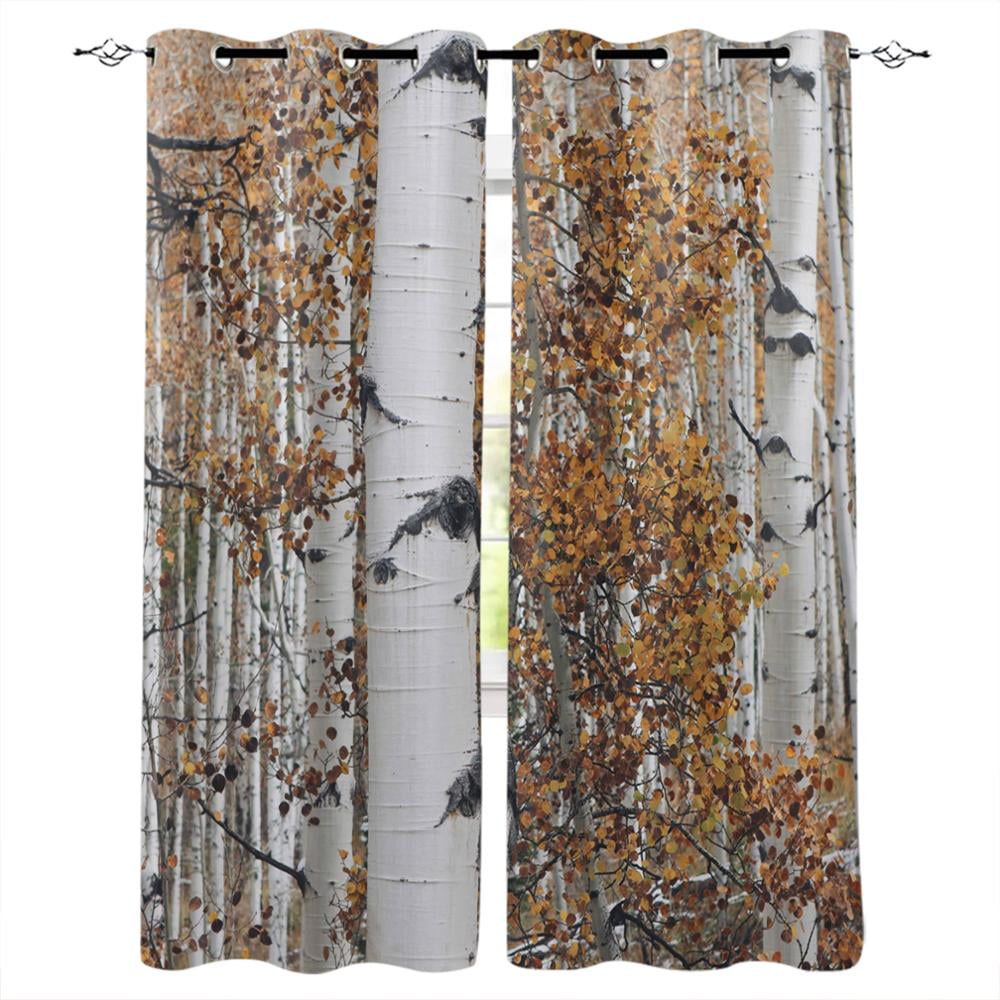 White Birch Window Curtains Living Room Curtain Home Decor - Walmart.com