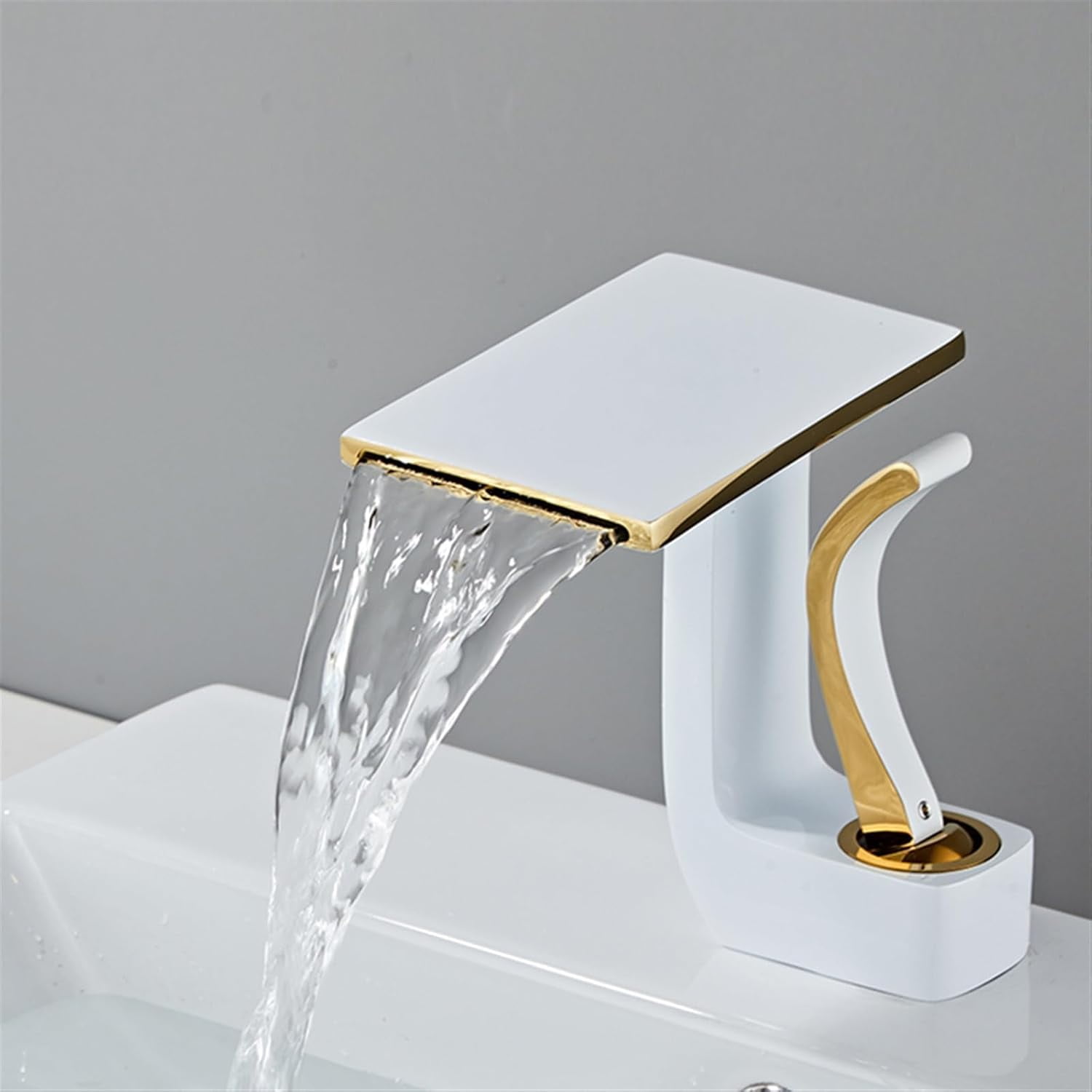 White/Black Basin Faucets Bath Basin Sink Mixer Taps Bathroom Brass ...