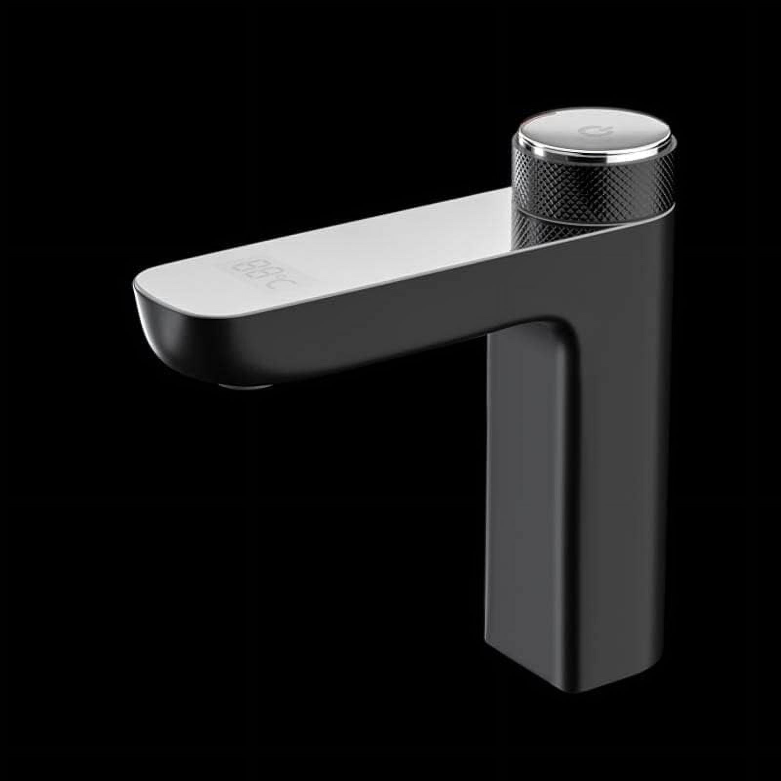 White Black Gold Brass Intelligent LED Digital Temperature Basin Faucet ...
