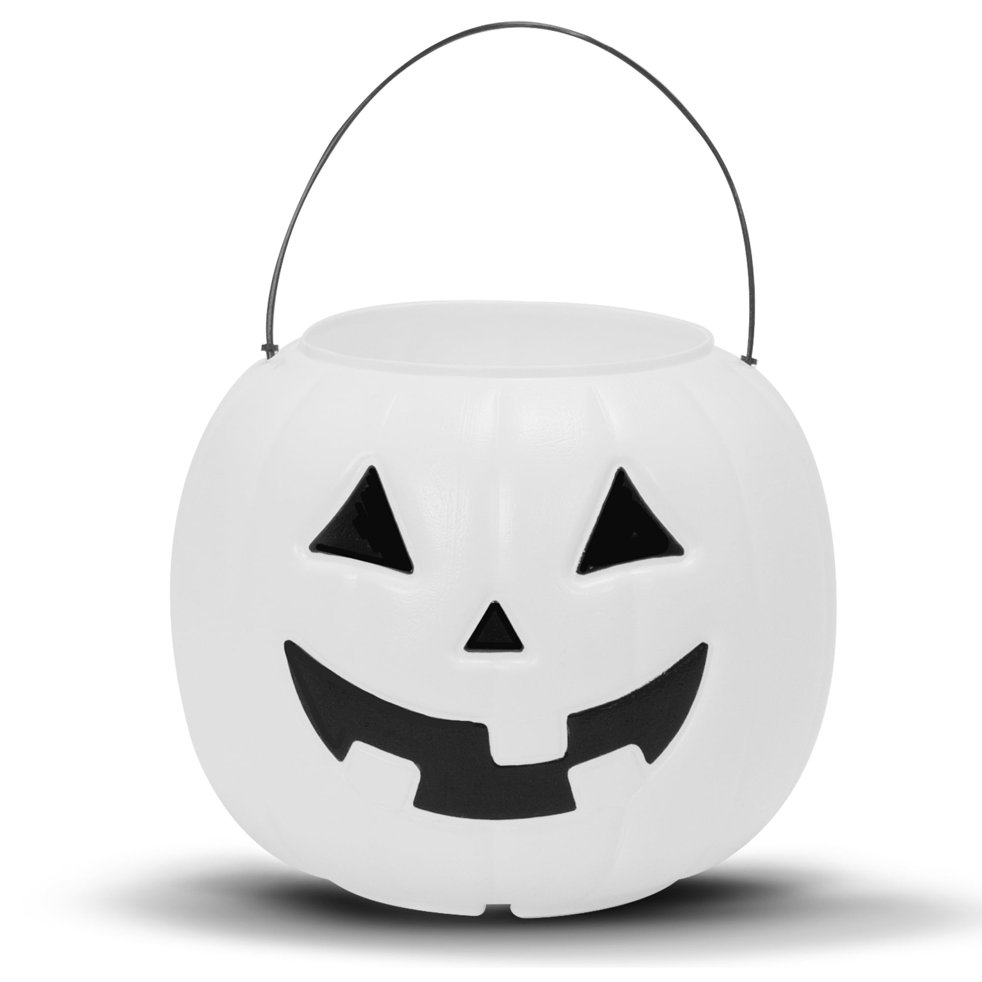 White and Black 8" Medium Halloween Pumpkin Treat Pail By Way To ...