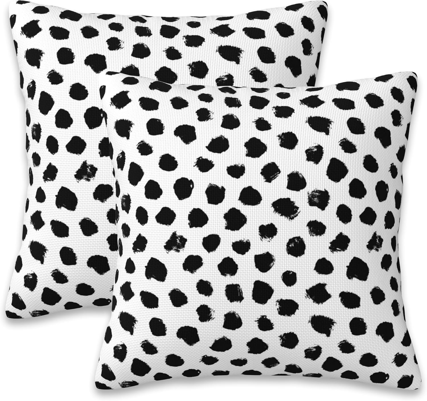 White and Black Spot Throw Pillow Covers Set of 2 Polka Dot Pillow ...