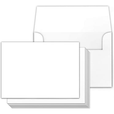 Hamilco Heavyweight Blank Cards - 100 Pack, 5x7 White Cardstock Paper ...