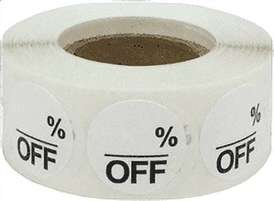 White Blank % Off Circle Dot Stickers, 3/4 Inch Round, 500 Labels on a ...