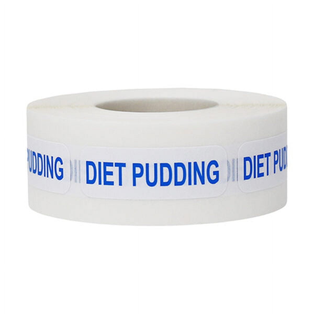 White Blue Diet Pudding Food Medical Sticker Labels | 0.5 x 1.5" inch ...