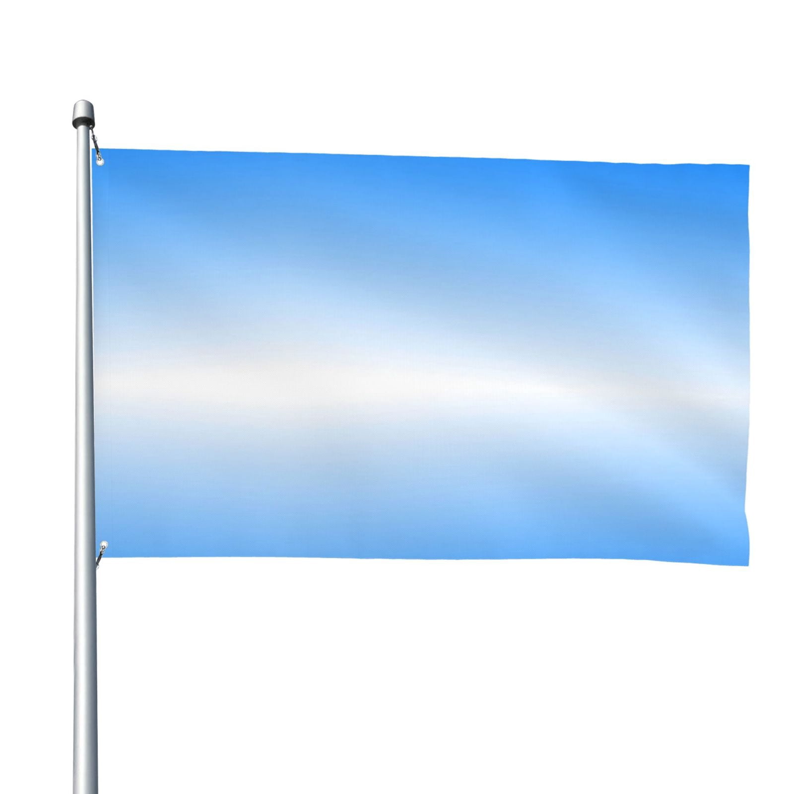 White Blue Gradient 4x6 Feet Flag Polyester Double Stitched With ...