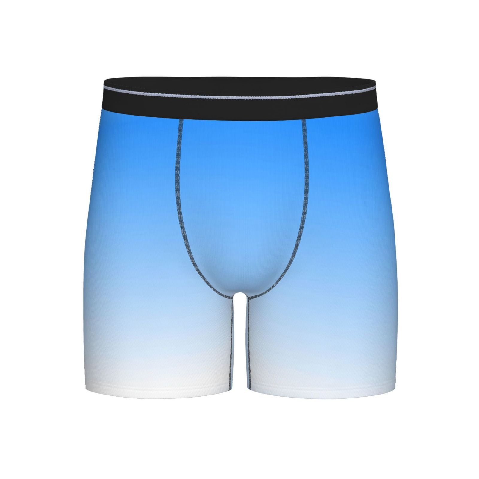 White Blue Gradient Boxer Briefs Novelty Underwear With Fly Underwear ...