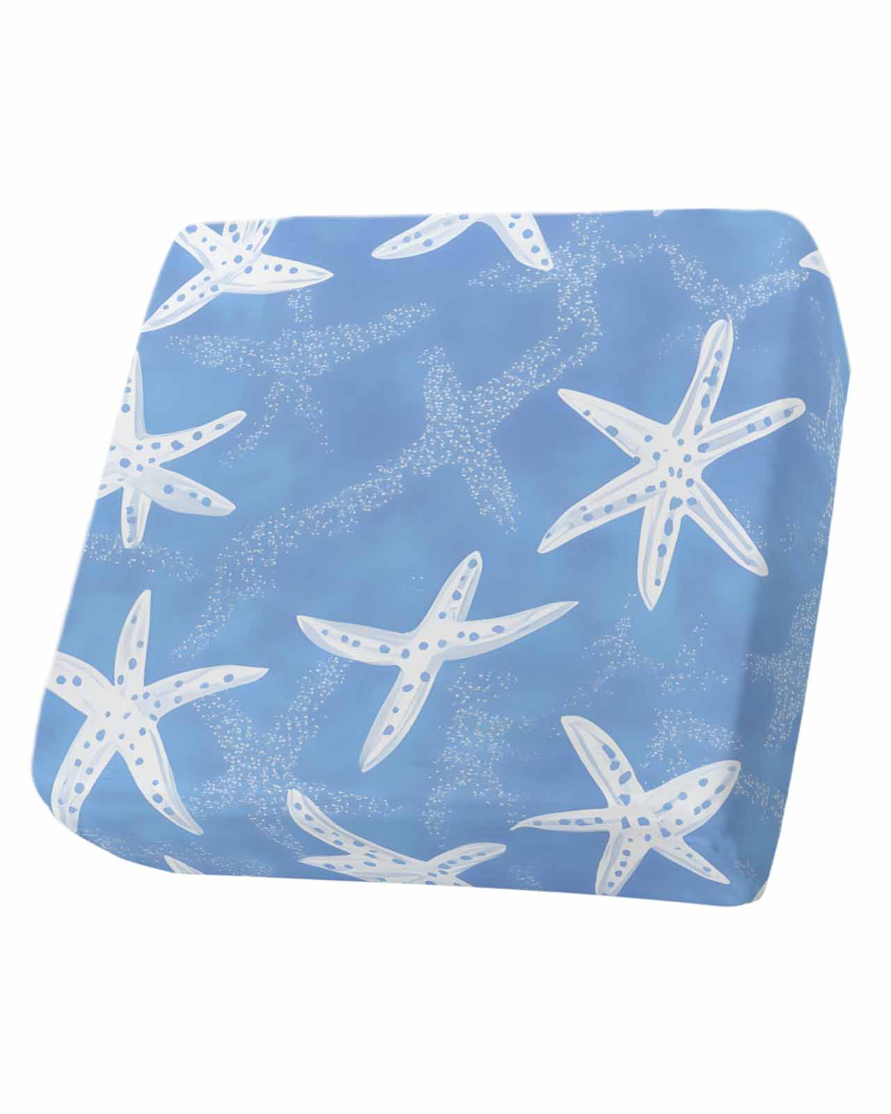 White Blue Starfish Coastal Sofa Couch Cushion Covers Washable ...